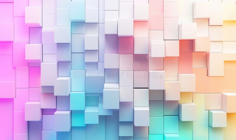 Colorful 3d Cubes Background Gradient Shades Abstract Design Elements Stock Photos - Free ...