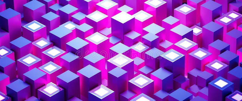 Colorful 3d Cubic Patterns Abstract Art Stock Photo - Image of squares ...
