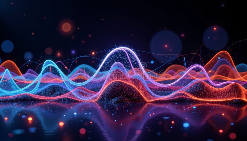 Colorful 3d Data Visualization Dynamic Waveforms Futuristic Analytics Stock Photos - Free ...