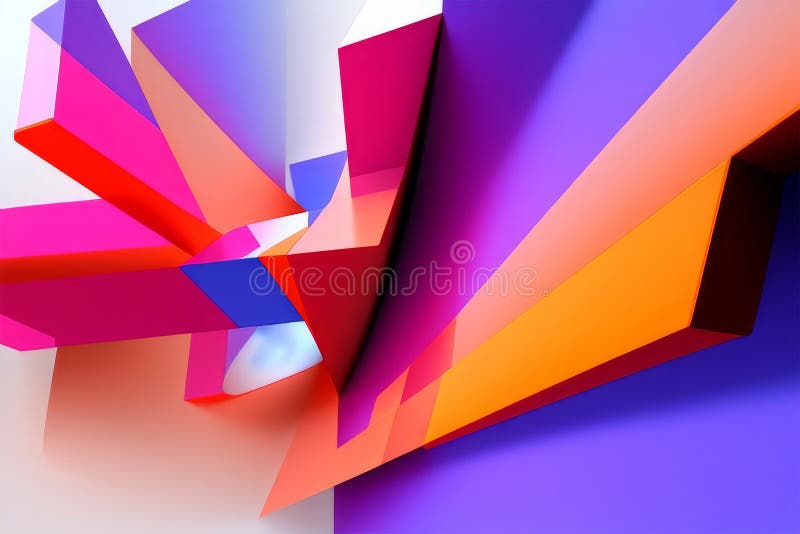 Colorful 3D Details on a Colorful Background. Stock Illustration ...