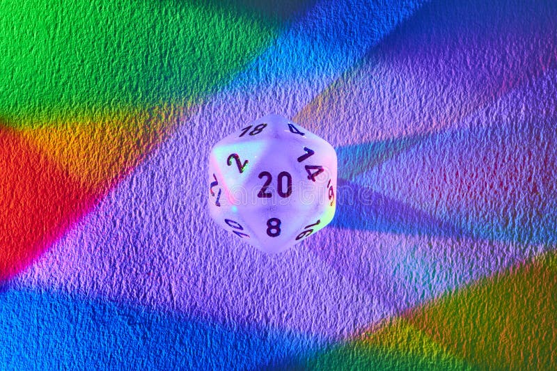 Colorful Dice Refraction on Textured Surface, Macro View Stock Photo ...