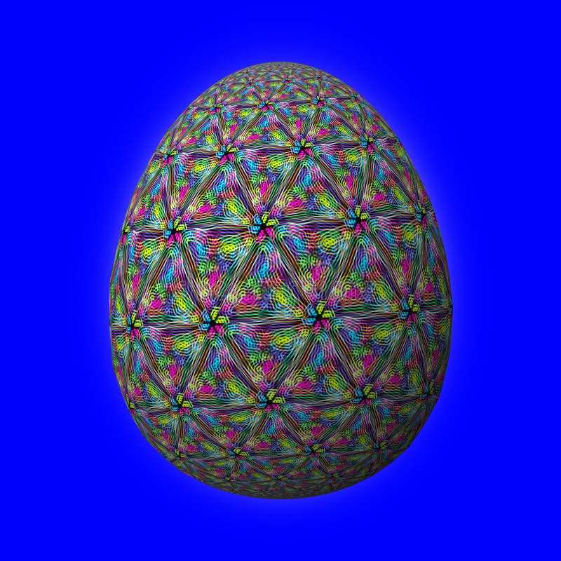 Easter Egg on Blue Background Stock Illustration - Illustration of form ...