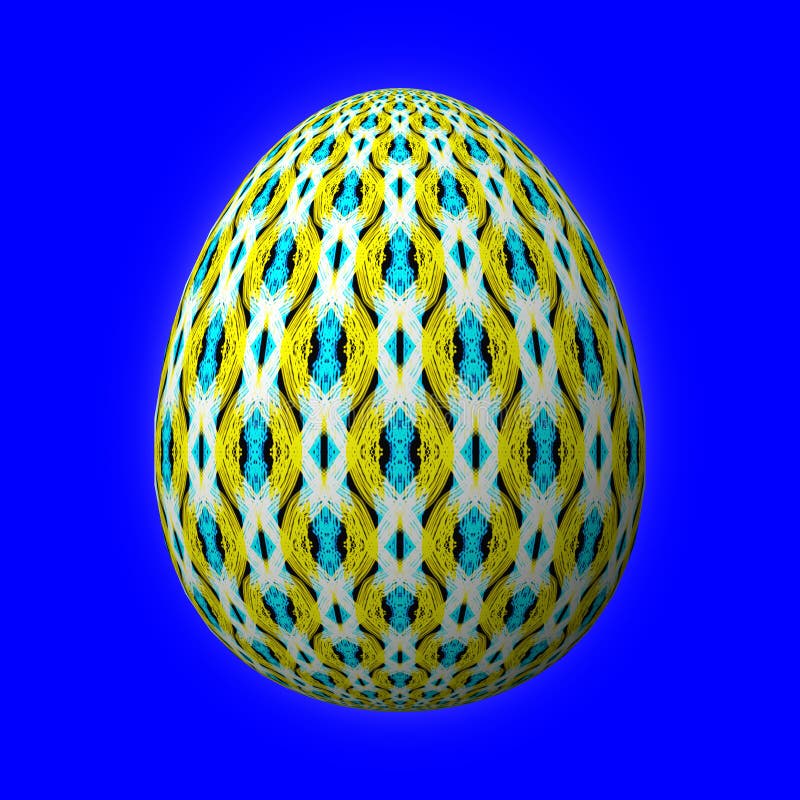 Easter Egg on Blue Background Stock Illustration - Illustration of ...