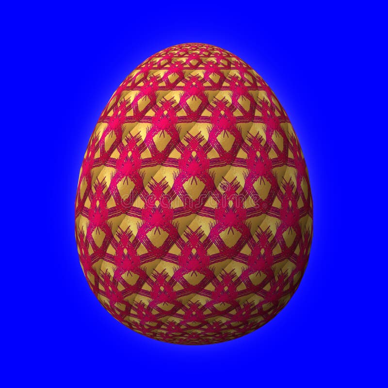 Easter Egg on Blue Background Stock Illustration - Illustration of ...