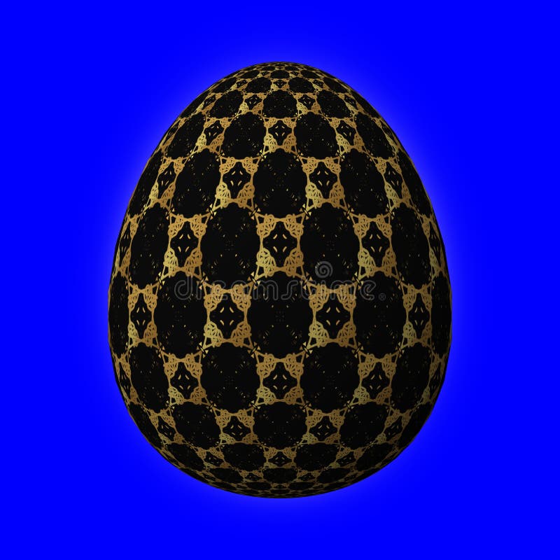 Easter Egg on Blue Background Stock Illustration - Illustration of ...