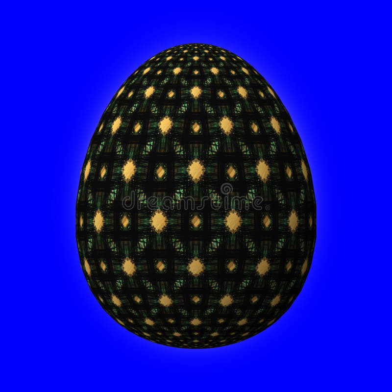 Easter Egg on Blue Background Stock Illustration - Illustration of ...