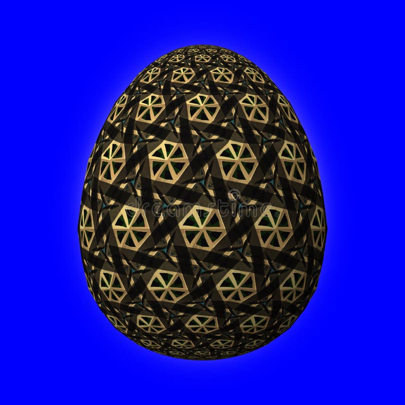 Easter Egg on Blue Background Stock Illustration - Illustration of ...
