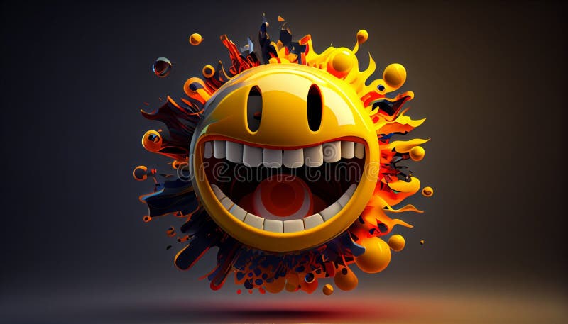 Emoji 3d Sphere Ai Generated Stock Image - Image of emote, generated ...