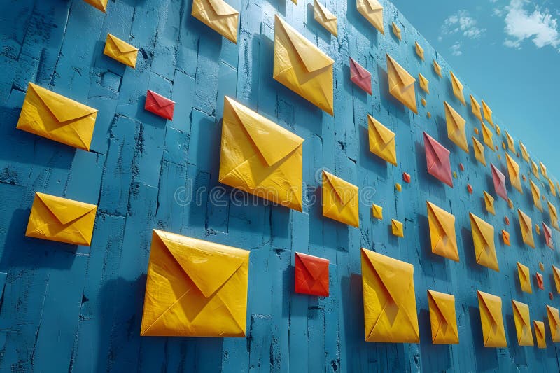 Colorful Envelope Wall Display - Creative Concept for Email Marketing ...
