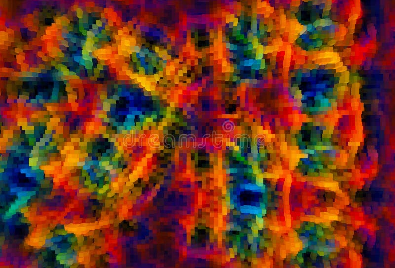 Extruded Blocks on Technical Circuit 3D Rendering Stock Illustration ...