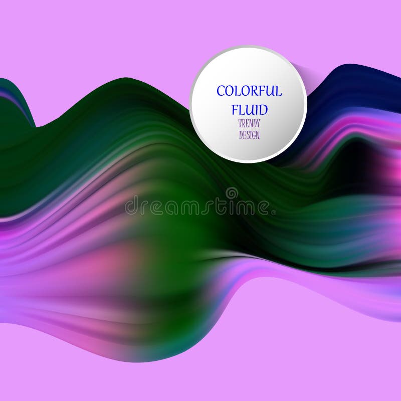 Colorful 3d Flow Shapes. Liquid Wave Modern Background Stock Vector ...