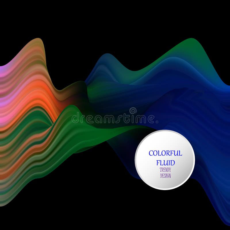 Colorful 3d Flow Shapes. Liquid Wave Modern Background Stock Vector ...