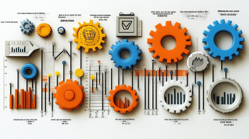 Data Visualization: Gear Infographic Stock Illustration - Illustration ...