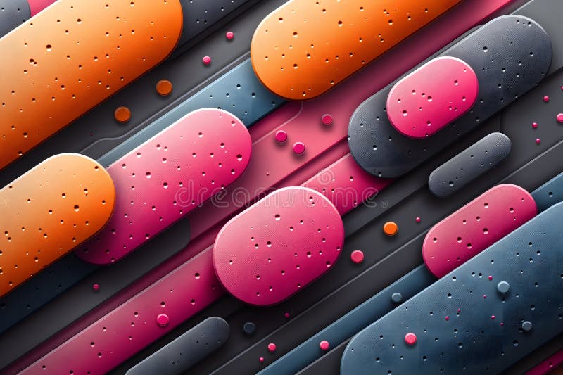 Colorful 3D Geometric Patterns with Abstract Rounded Shapes - Design ...