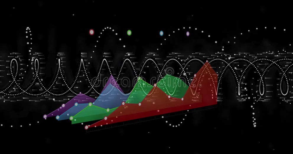 Colorful 3D Graph with Data Points and Wave Patterns, Data Analysis ...