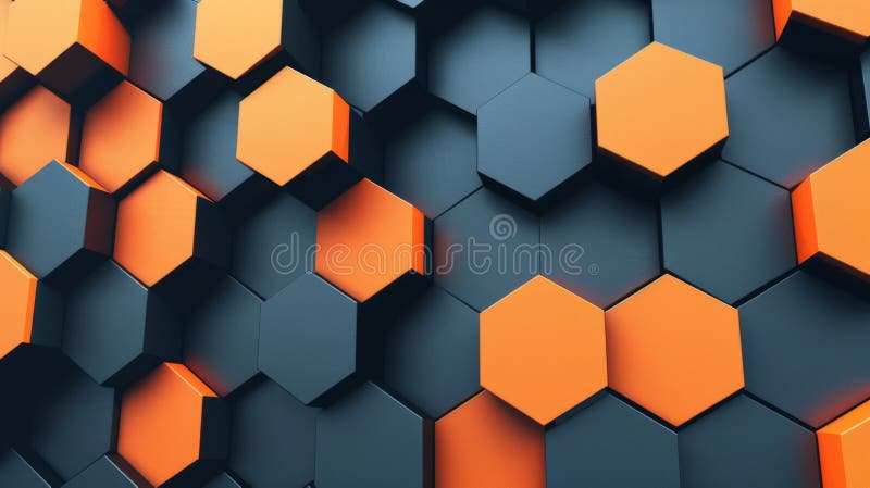 Colorful 3D Hexagonal Geometric Pattern Stock Illustration ...