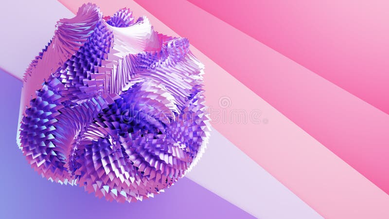 Colorful 3D Illustration of a Complex Geometrical Shape Stock ...