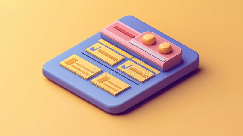 A Colorful 3D Illustration Depicting a Digital Business Dashboard with ...