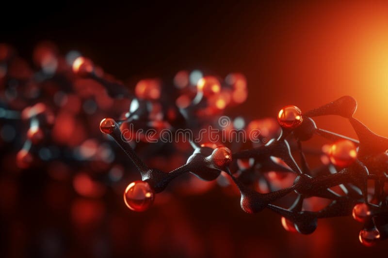 Colorful 3D Illustration Depicting the Microscopic Process of ...