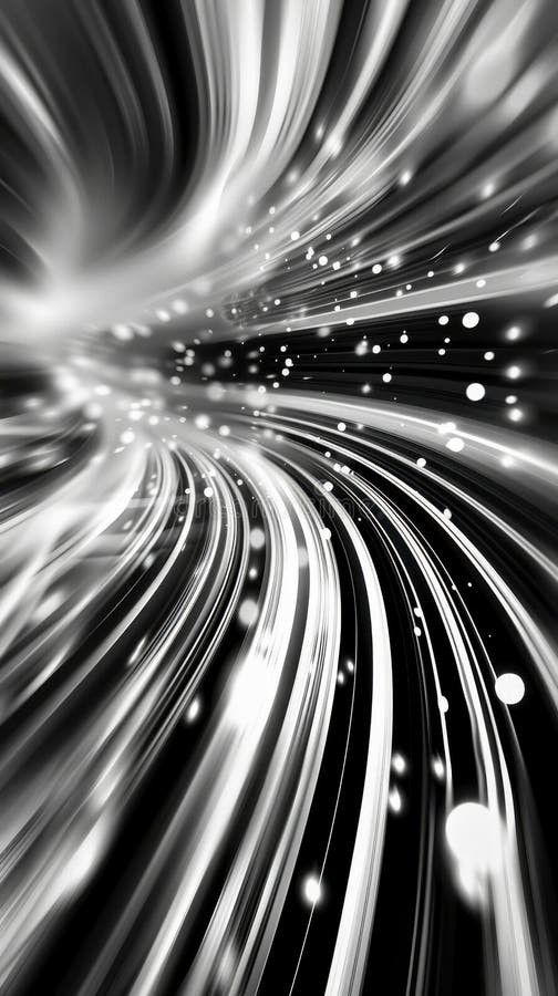 Vibrant Luminous Lines - 3D Dynamic Light Illustration Stock ...