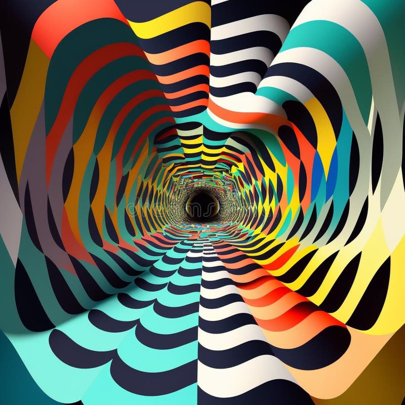 Colorful 3D Illustration of a Fractal Sequence in Modern Style Stock ...