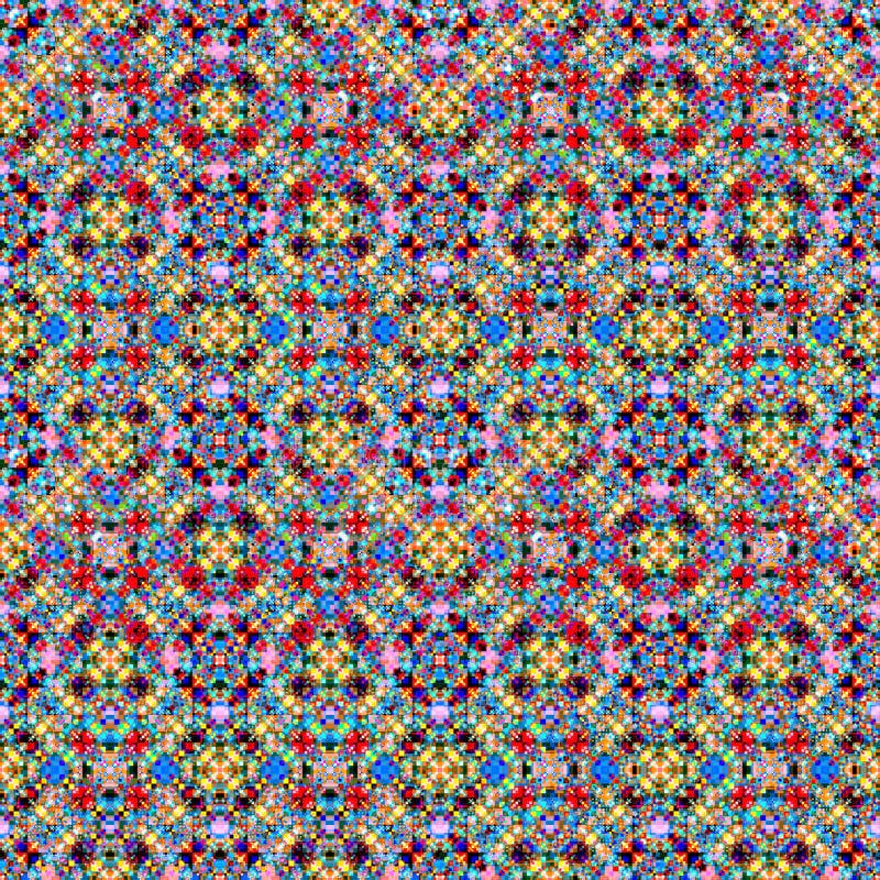 Colorful 2D Illustration of Mosaic Patterns Stock Illustration ...