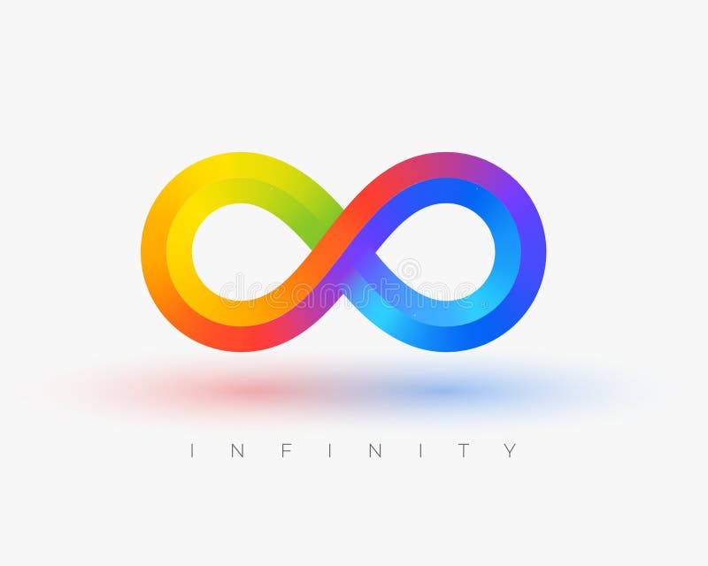 Colorful 3d Infinity Loop Structure in Modern Style Stock Illustration ...