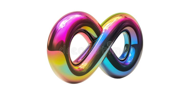Colorful 3D Infinity Symbol. Representation of Endless Possibilities ...
