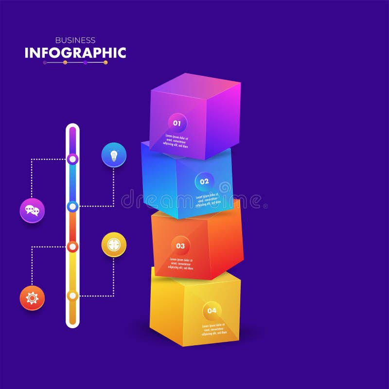 Infographic Cube Box for Business Concepts, Modern Stock Vector ...