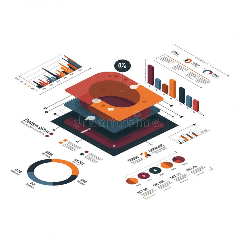Colorful 3D Isometric Infographic Featuring Stacked Layers with ...