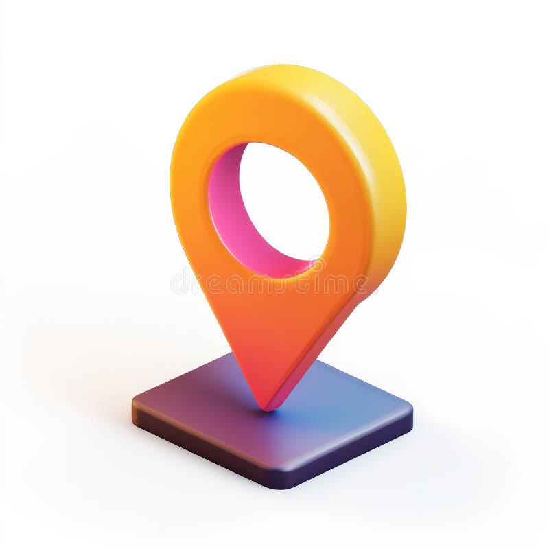 Colorful 3d Isometric Map Pointer Icon. Vector Illustration Stock ...