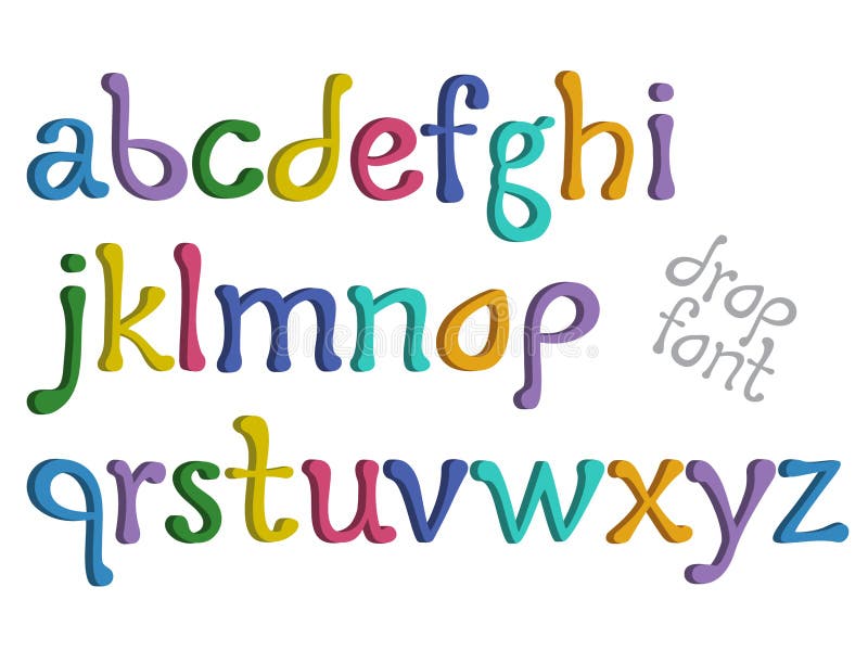 Colorful 3D Letters of the Alphabet Stock Vector - Illustration of ...