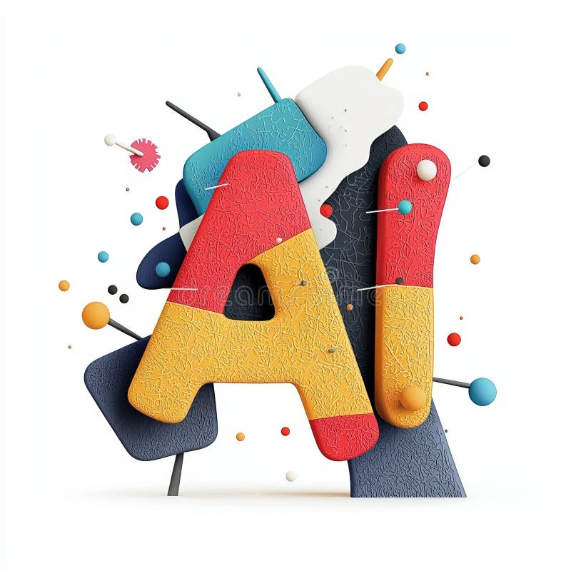 Colorful 3D Letters Representing Artificial Intelligence Concepts and ...