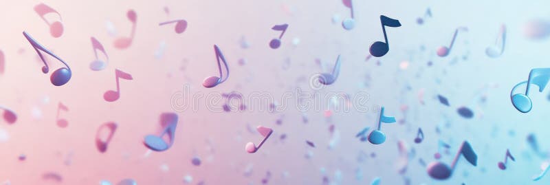 Colorful 3D Music Notes Floating in an Artistic Atmosphere, Creating a ...