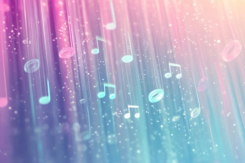 Colorful 3D Music Notes Floating in a Vibrant and Dynamic Background ...