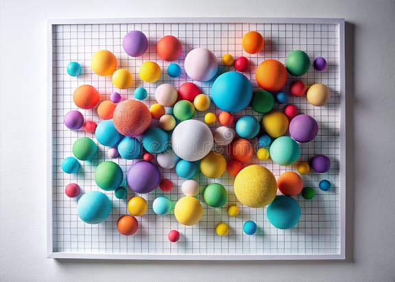Colorful 3D Papercraft Bubble Chart Interactive Visual Representation ...