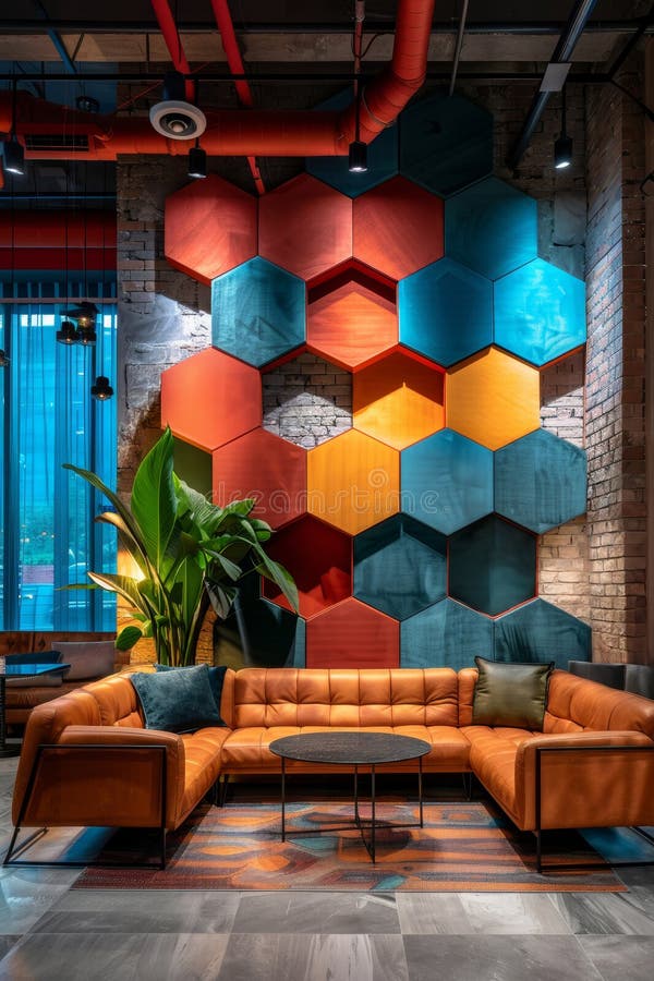 Colorful 3d Parallelogram Wall Panels with Hexagon Geometry Pattern for ...