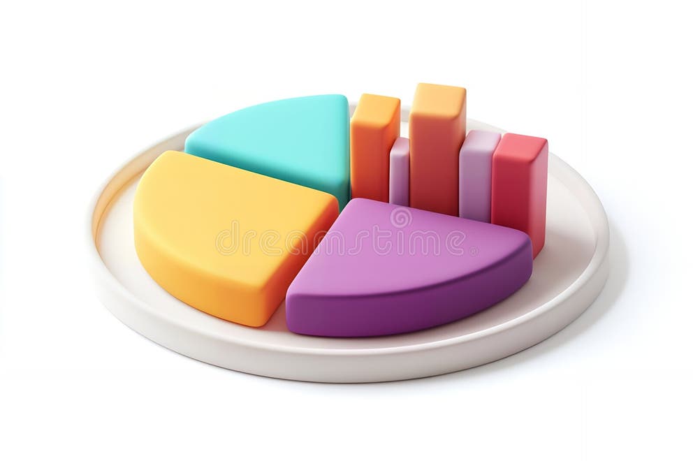 Colorful 3D Pie Chart and Bar Graph Data Visualization for Business ...