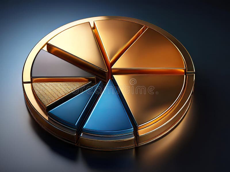 Colorful 3D pie chart stock illustration. Illustration of market ...