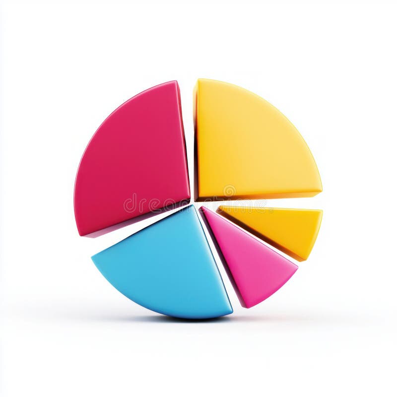 Colorful Pie Chart Segments Stock Illustration - Illustration of ...