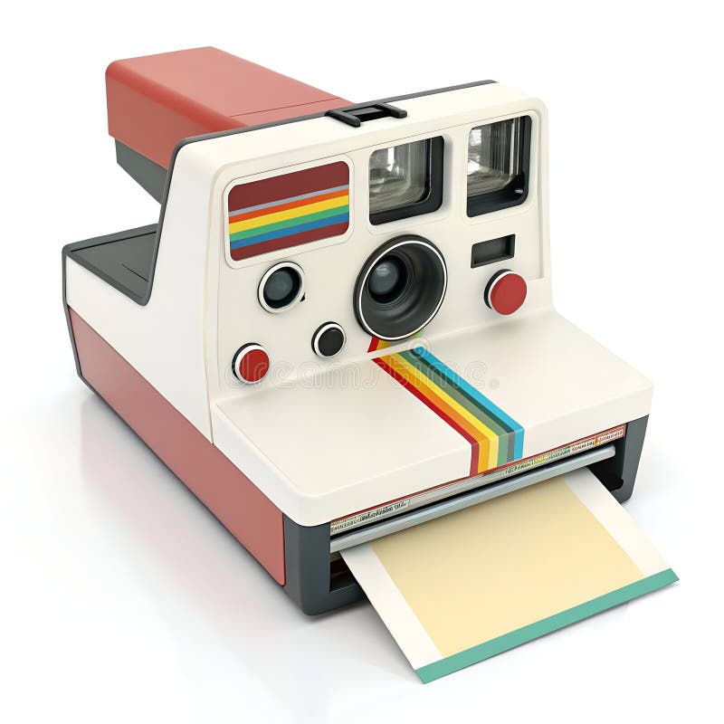 Colorful 3D Render of a Retro Printer Isolated on White Background ...