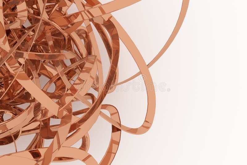 Colorful 3D Rendering. Abstract CGI Composition, Bunch of Messy String ...