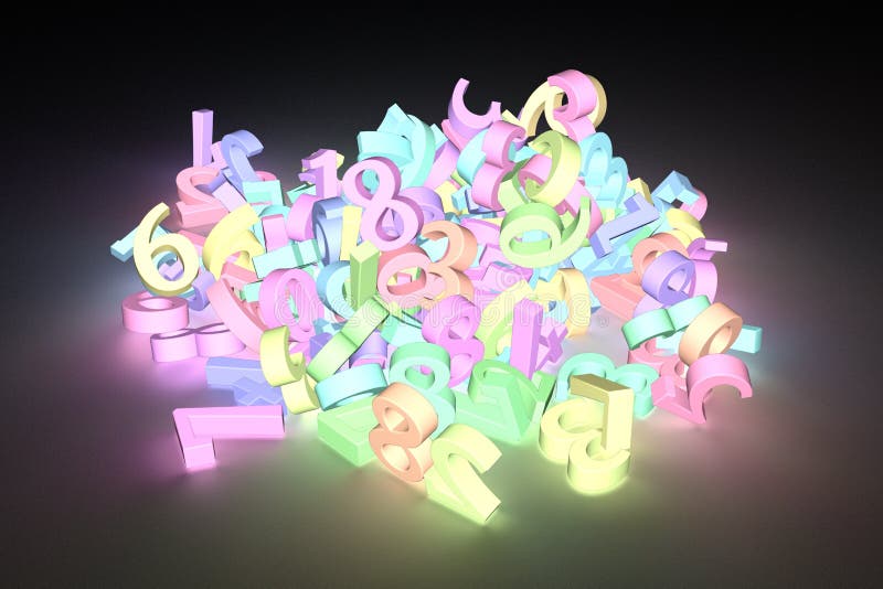 123 in 3d stock illustration. Illustration of math, class - 12581947