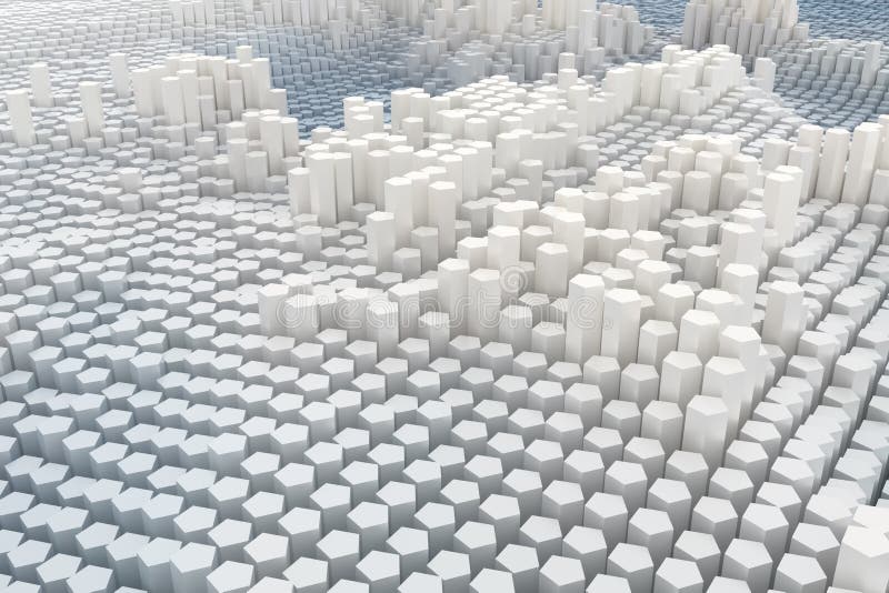 Colorful 3D Rendering. Illustrations of Shape Composition, Geometric ...