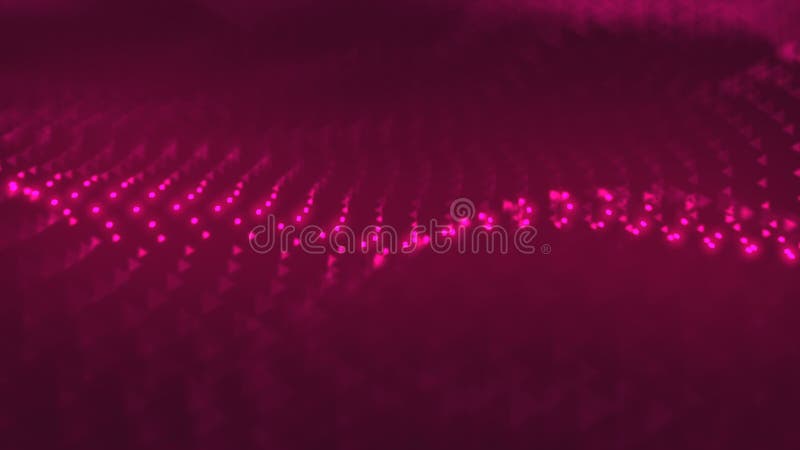 Colorful 3d Rendering Led Particles Flow. Data Technology Animation. 4K ...