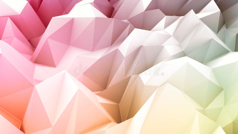 A Colorful 3d Rendering of Low Poly Background Stock Illustration ...