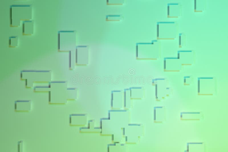 Colorful 3D Rendering. Plain Rectangle or Square. for Graphic Design or ...