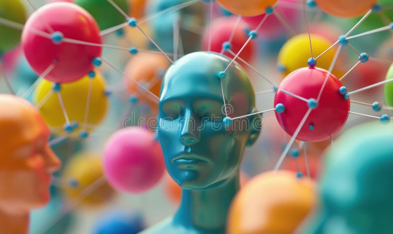 Colorful 3D Representation of Human Connection and Communication ...