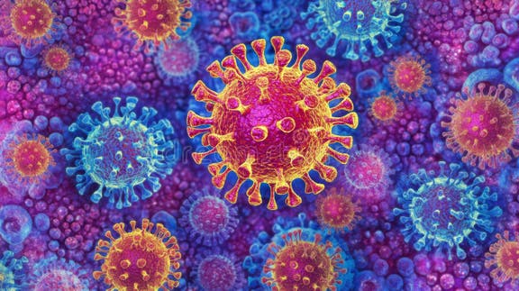 Colorful 3d Representation of Viral Particles with Detailed Structures ...