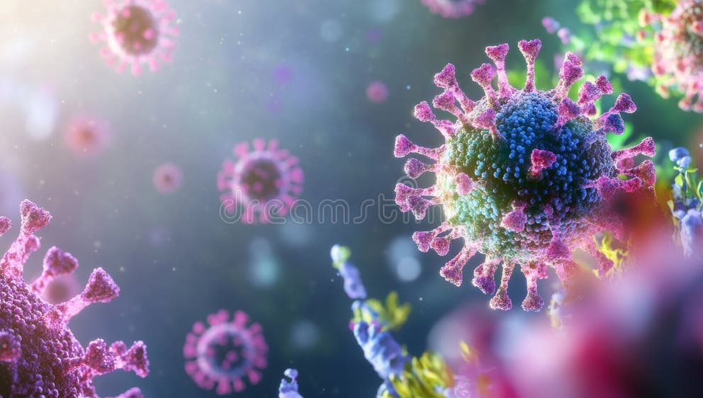 A Colorful 3D Representation of Viruses Under the Microscope ...